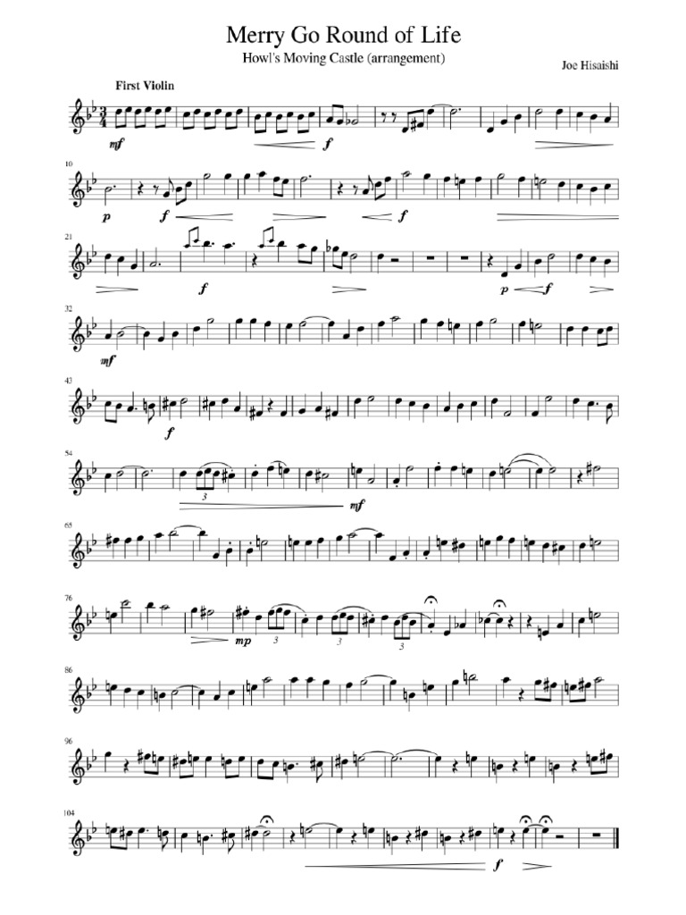 Marry Go Round Violin Solo | PDF