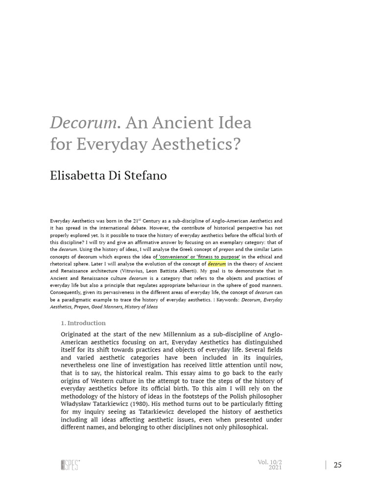 DI+STEFANO Decorum an+Ancient+Idea+for+Everyday+Aesthetics ESPES+2021 ...