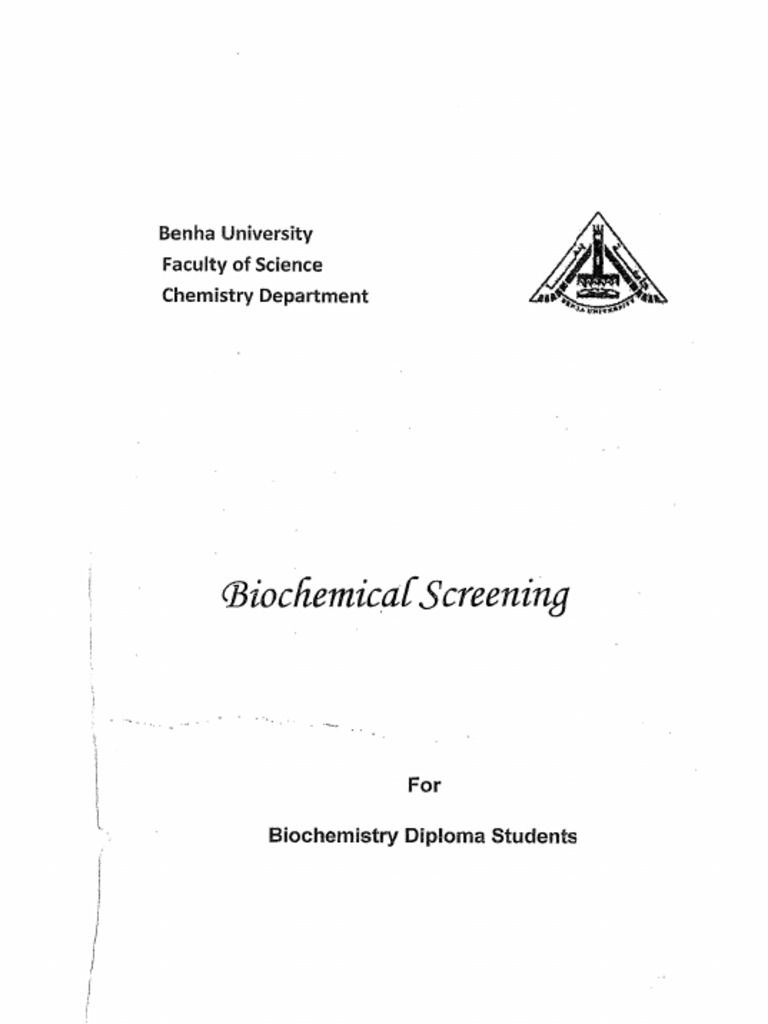 Biochemical Screening | PDF