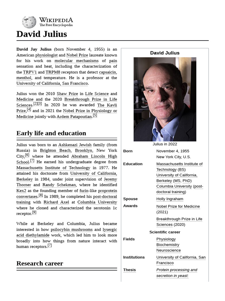 David Julius | PDF | Neurochemistry