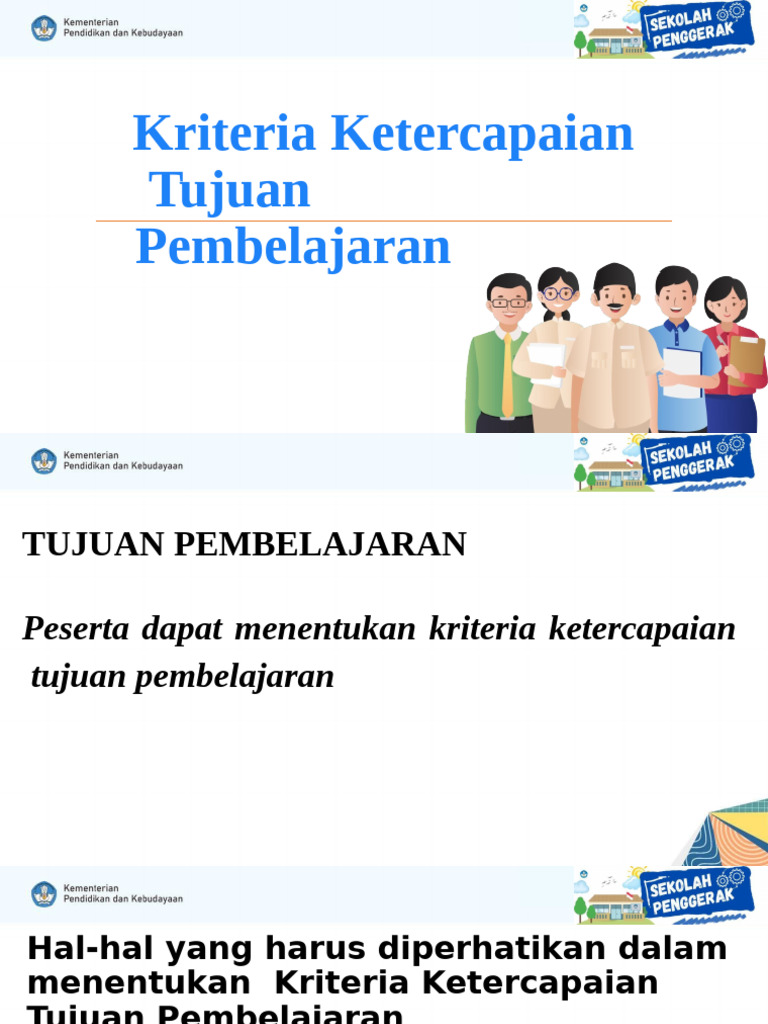 Kriteria Ketercapaian Tujuan Pembelajaran | PDF
