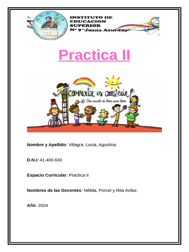 practica II caratula | PDF