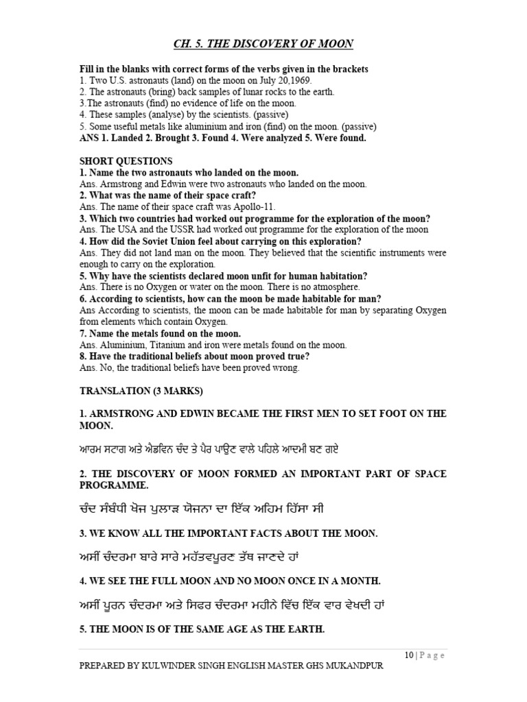 Discovery of the Moon: Key Facts | PDF | Moon | Moon Landing