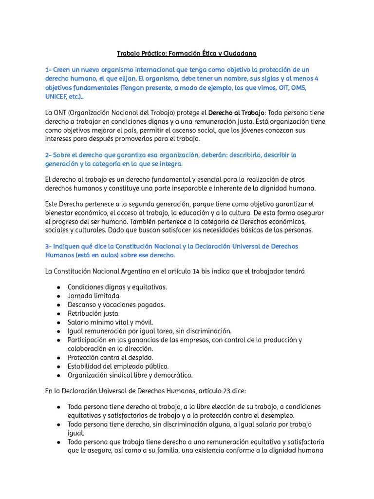 TP ÉTICA - Trini | PDF | Salario | Derechos humanos
