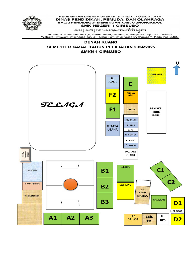 Denah Ruang Kelas 2024-2025 | PDF