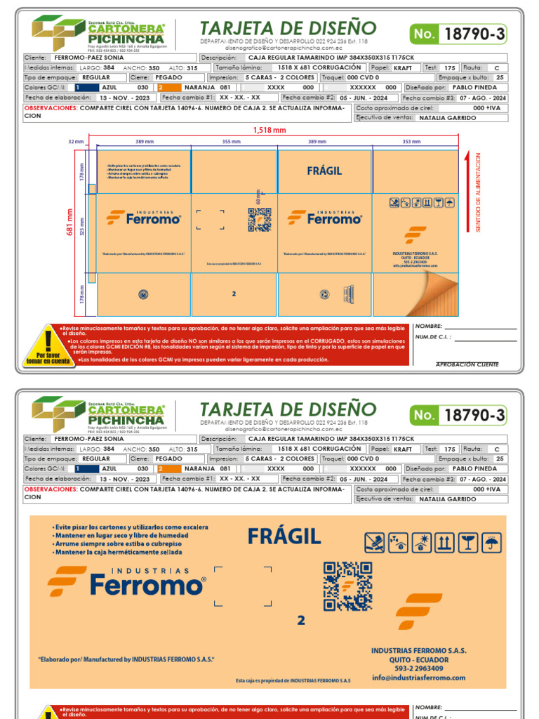 18790-3 - Ferromo - Caja Regular Tamarindo #2 | PDF