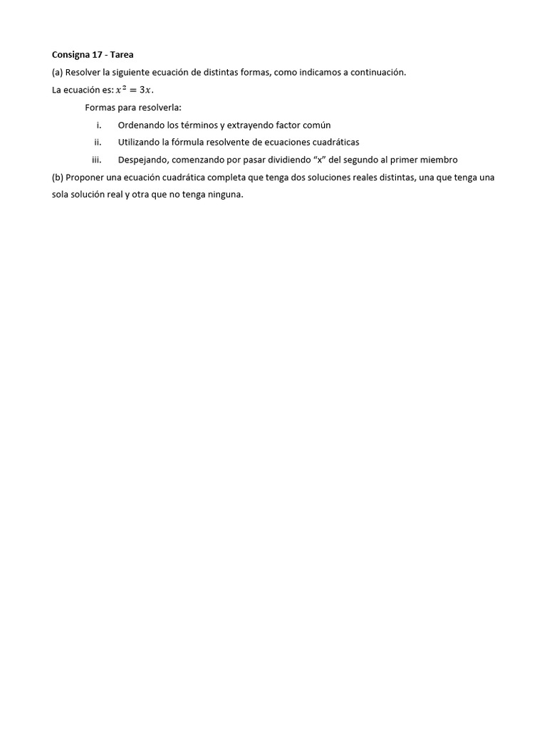 Resolver y Proponer Ecuaciones Cuadráticas | PDF | Métodos y materiales ...