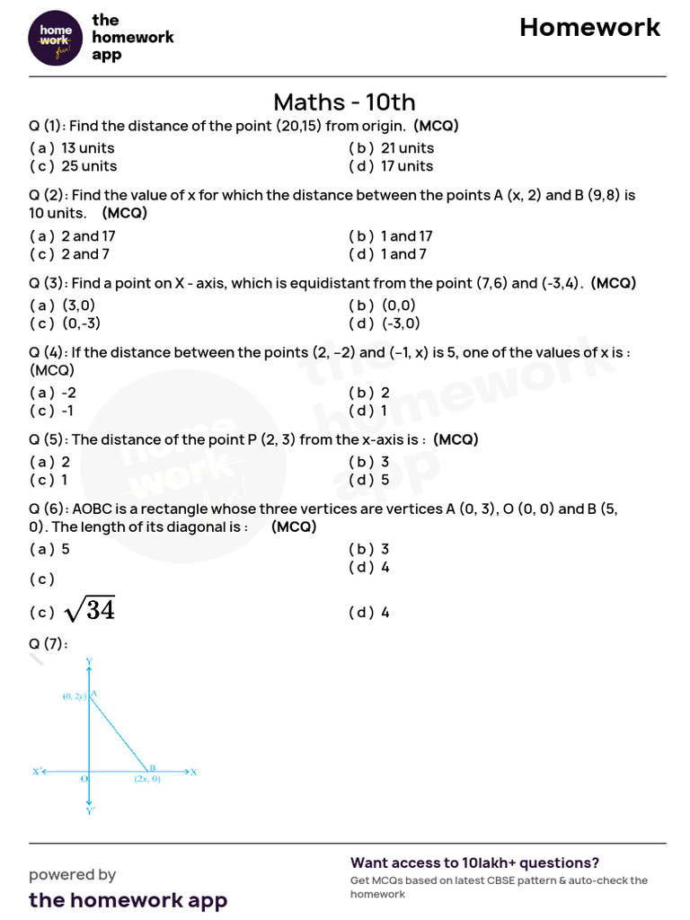 Questions - Homework - 10th - Maths - 2022-11-16T10 - 52 | PDF ...
