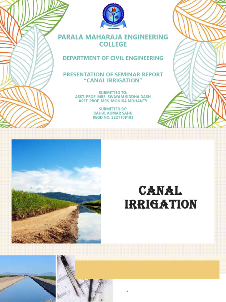 CANAL IRRIGATION | PDF | Irrigation | Canal