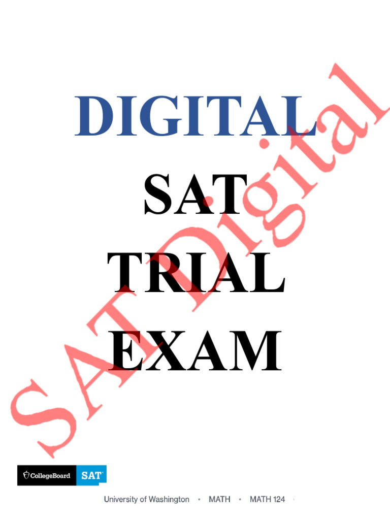 Digital SAT Trial Exam Overview | PDF | Moon | Planets