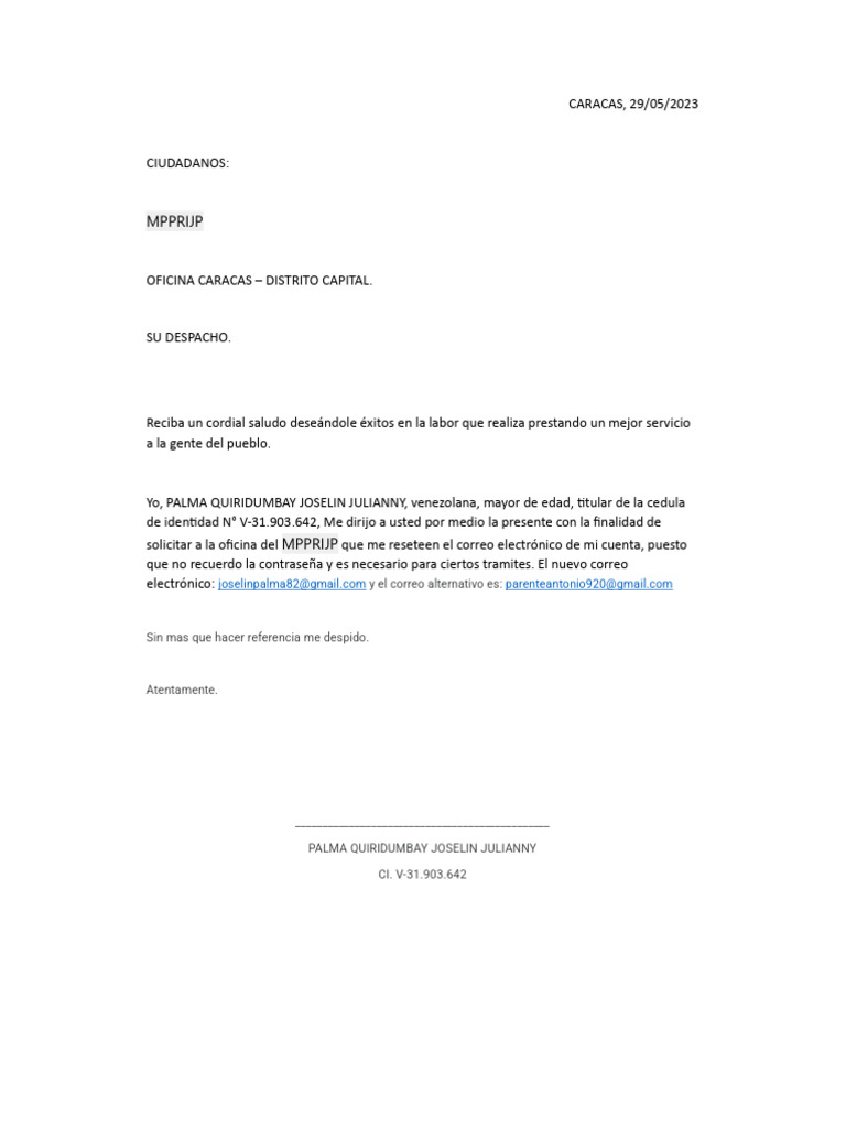 Resetear Cuenta Mpprijp | PDF