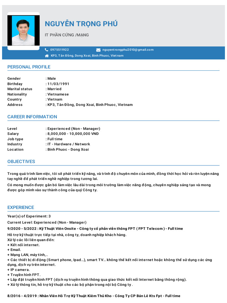 Mr. Nguyen Trong Phu | PDF