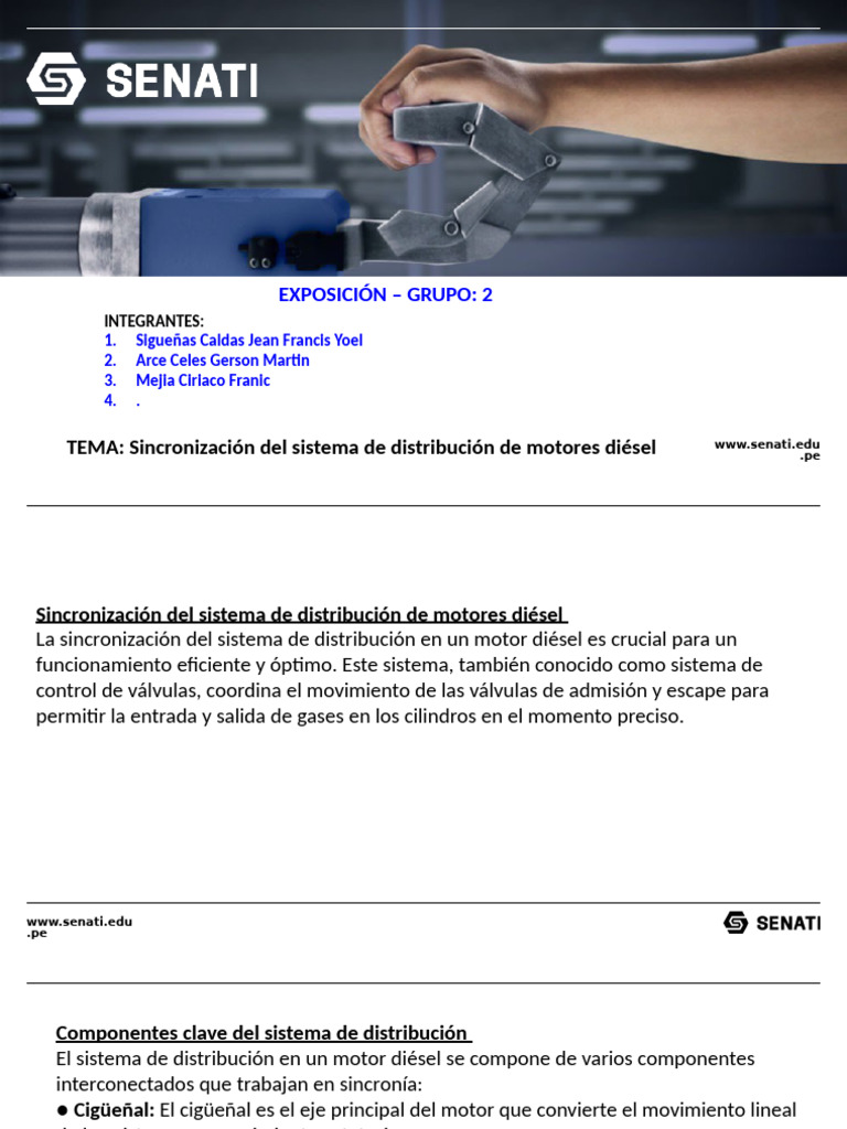 Sincronización Del Sistema de Distribución de Motores Diésel. SEMANA 9 ...