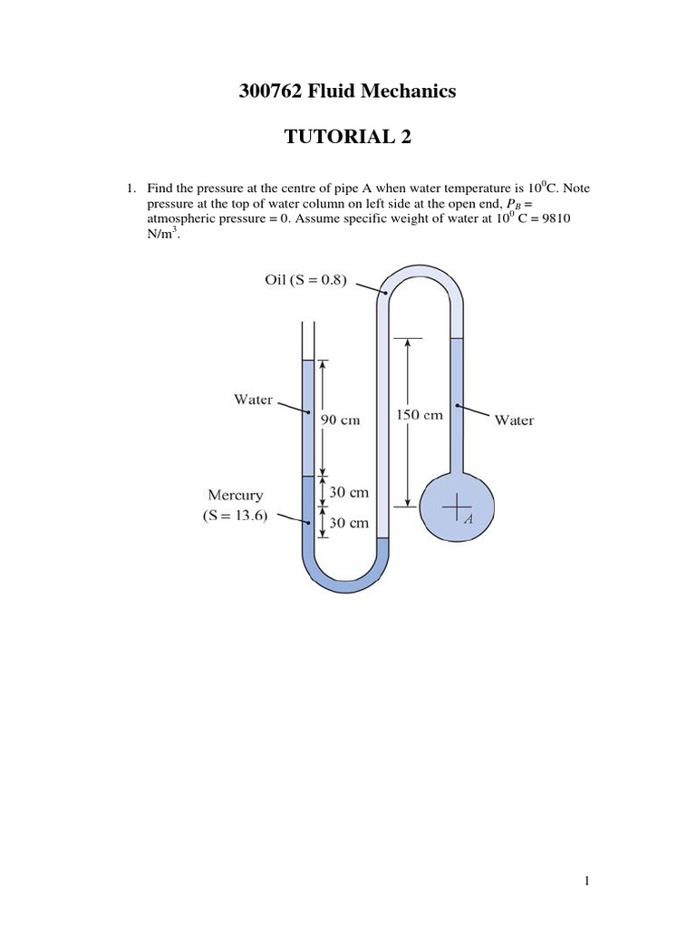 Fluid Mechanics 1 | PDF