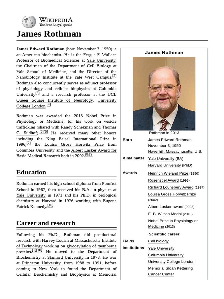 James_Rothman | PDF | Cell Biology