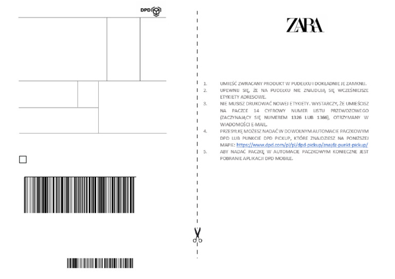 Zara Return Instructions | PDF