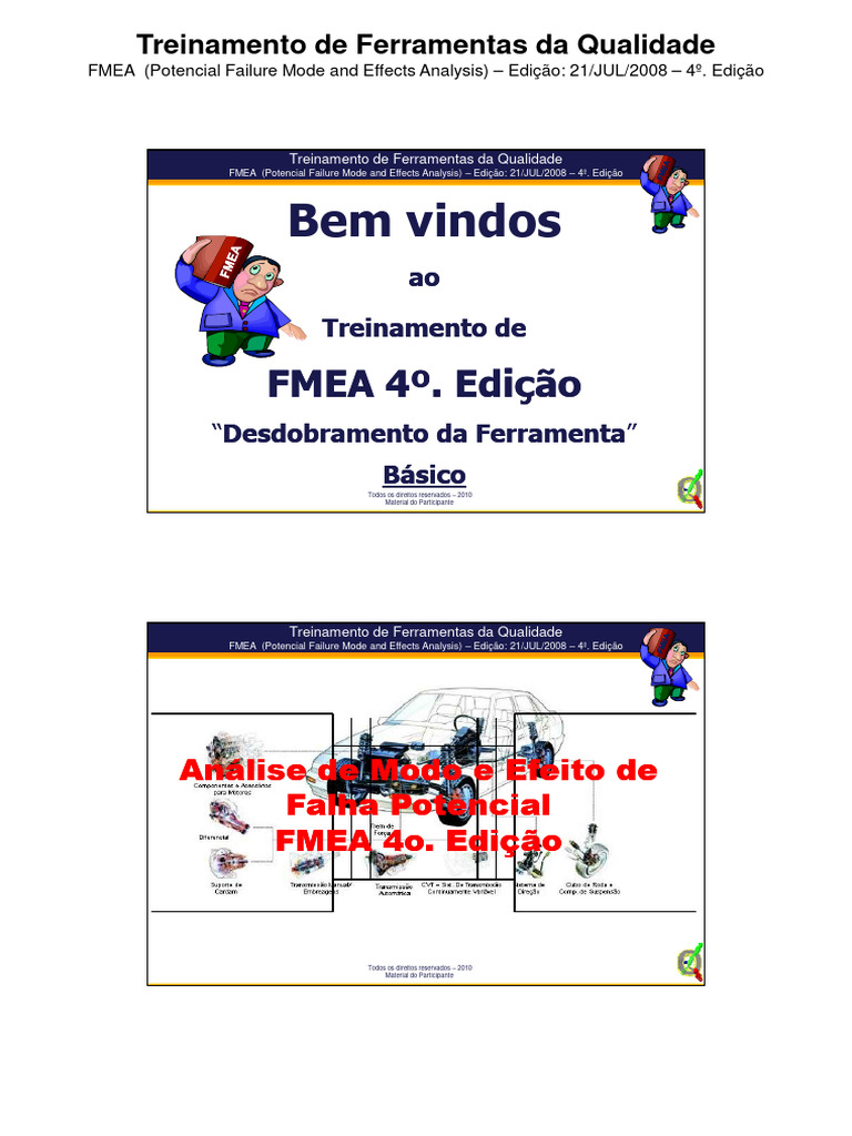 FMEA Básico - Apostila Do Participante | PDF | Qualidade (negócios ...