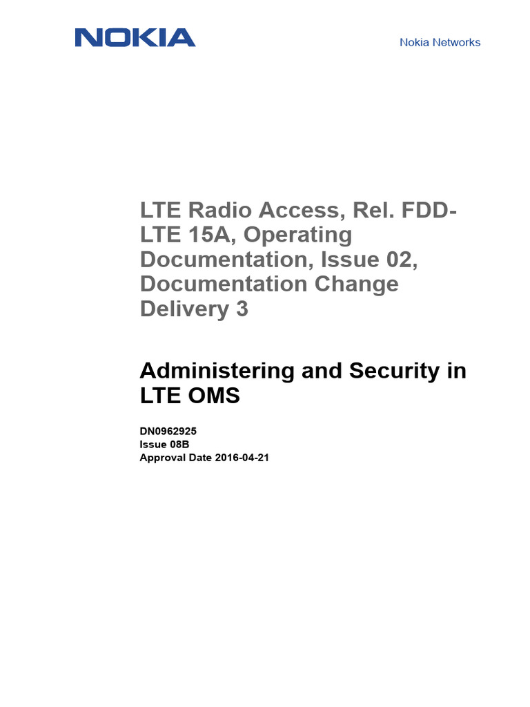 administering_and_security_in_lte_ioms | PDF | Denial Of Service Attack | Computer Network