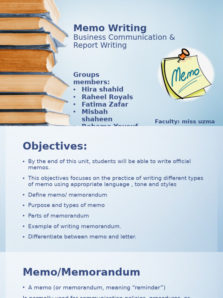 memo writing | PDF | Memorandum | Letters (Message)