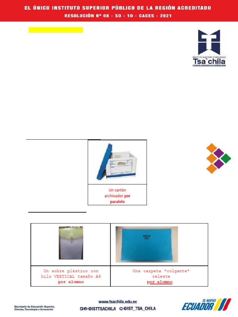 1eros Instructivo Documentación Matriculas | PDF