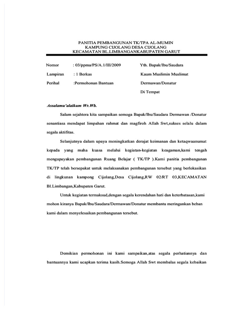 PDF Contoh Proposal Pembangunan TK - Compress | PDF