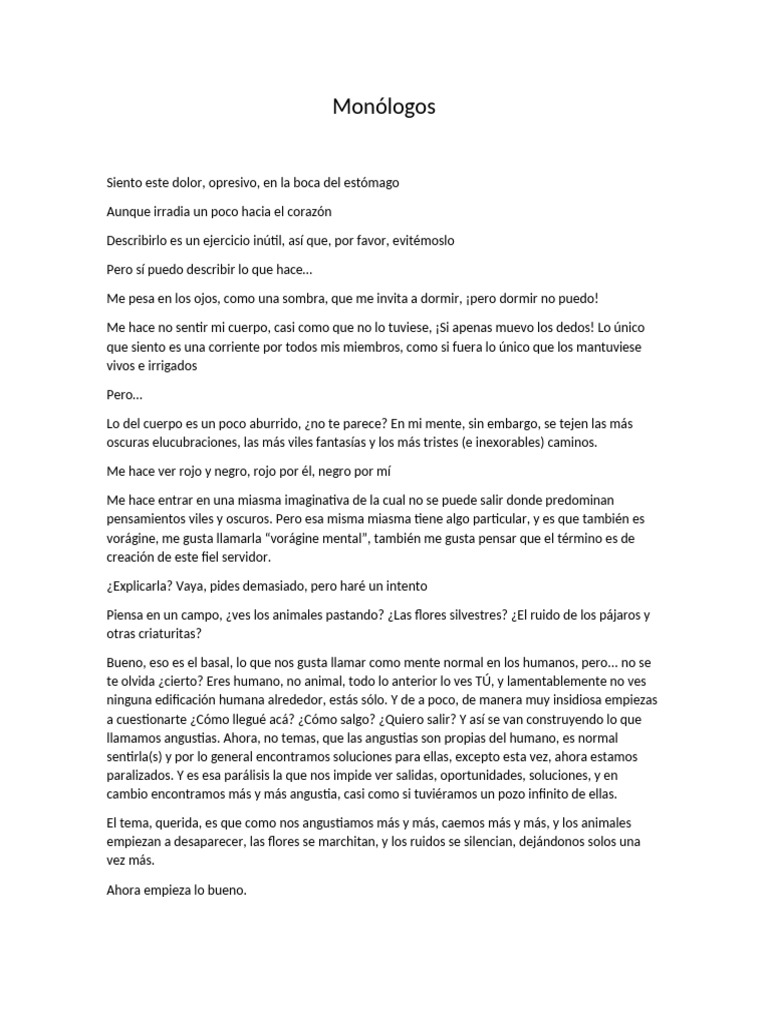 Monólogos | PDF | Poesía