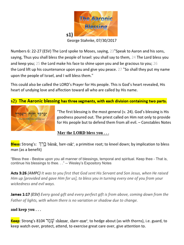 Understanding the Aaronic Blessing | PDF | Blessing | Salvation
