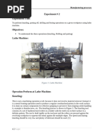 Lathe Machine Operations Overview | PDF | Woodworking | Metalworking