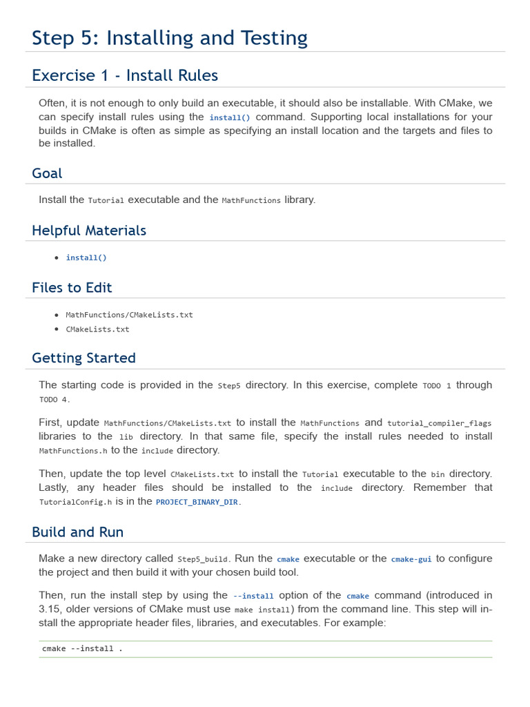 Step 5 Installing And Testing Cmake 3 31 0 Rc2 Documentation Pdf Software Software