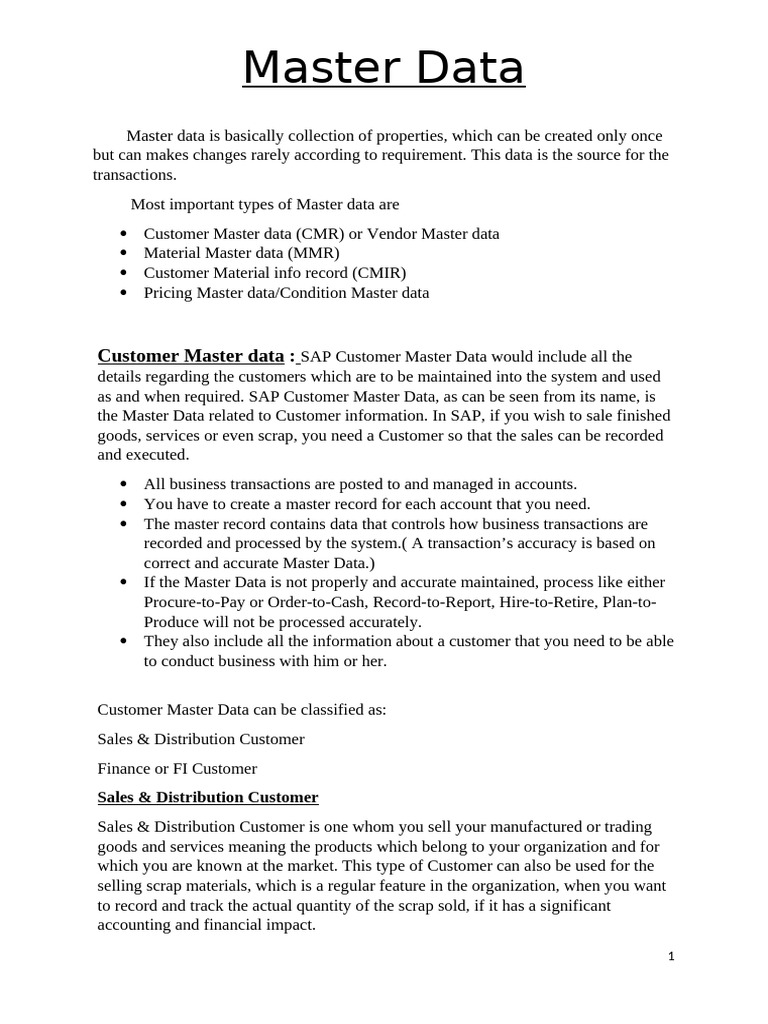 Master data | PDF | Credit Card | Invoice