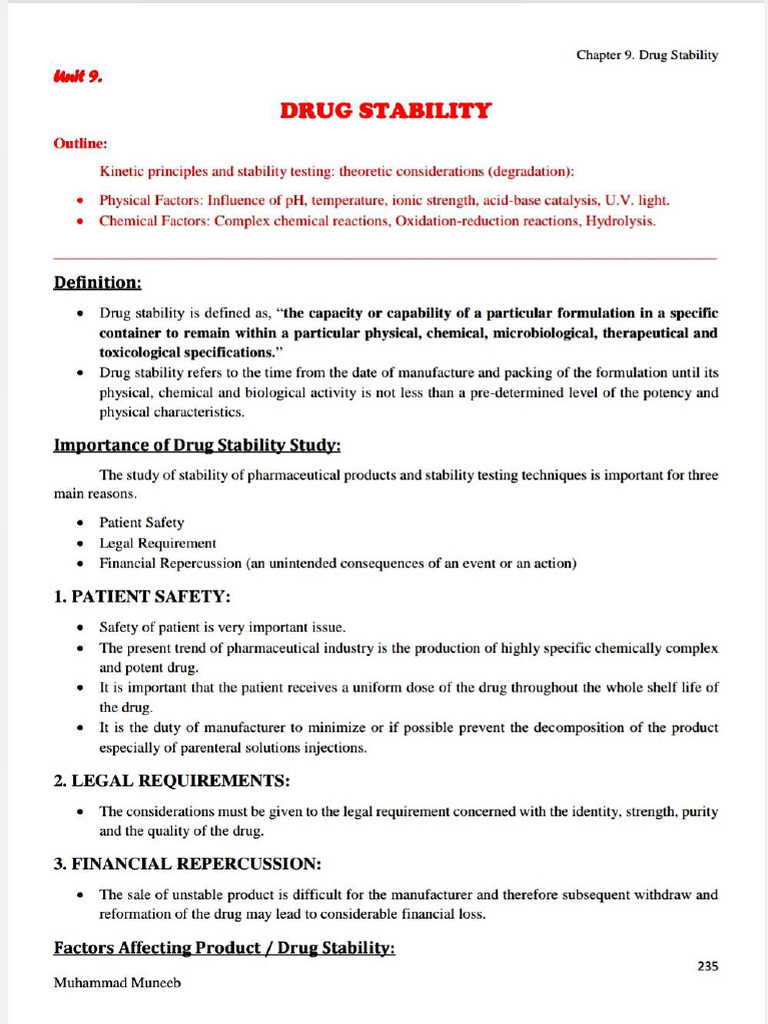 Drug Stability (Magician) | PDF