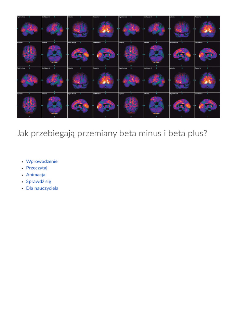 Jak Przebiegaja Przemiany Beta Minus I Beta Plus | PDF