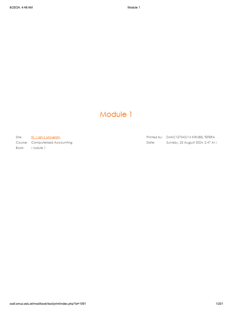 Module 1 | PDF