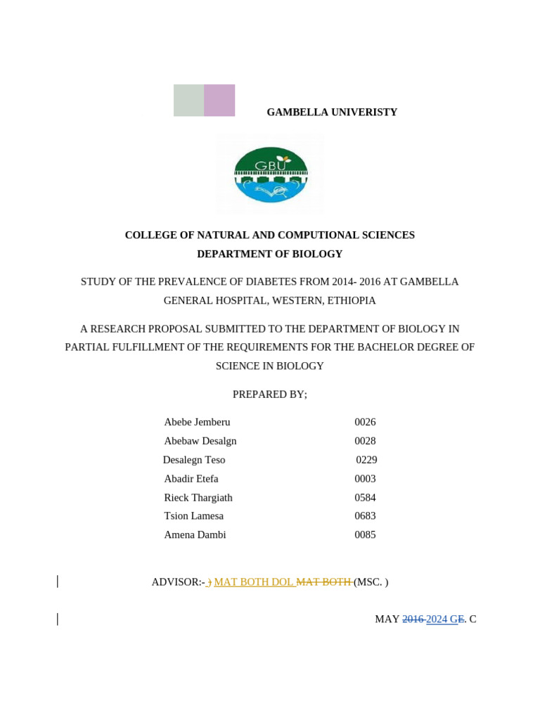 Ababaw's Research Proposal | PDF | Diabetes | Hyperglycemia