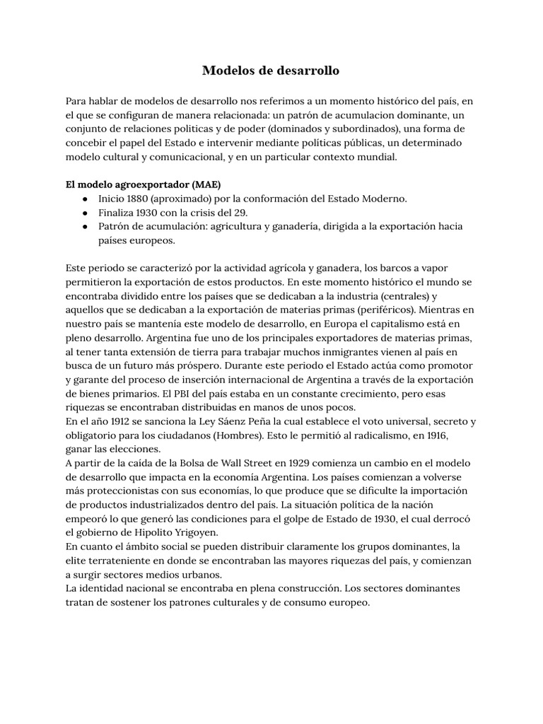 Resumen Parcial 1 - Psec | PDF | Inflación | Neoliberalismo