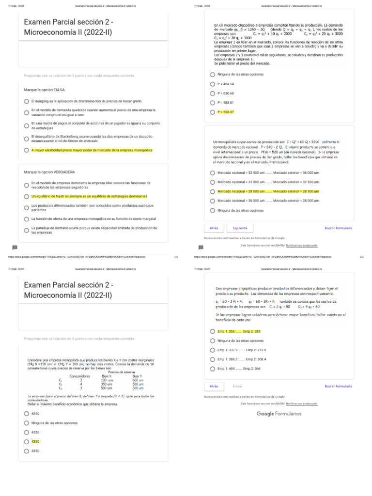 Micro2 ExamParcial Macines Secc2 | PDF | Monopolio | Mercado (economía)