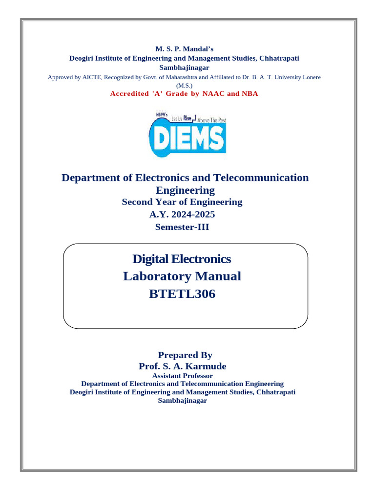 Final Manual (1) | PDF | Logic Gate | Electronics Final Manual (1) | PDF | Logic Gate | Electronics