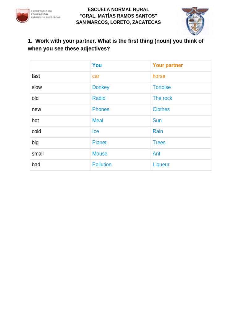 2 Adjectives Young or Old | PDF | Adjective | Morphology