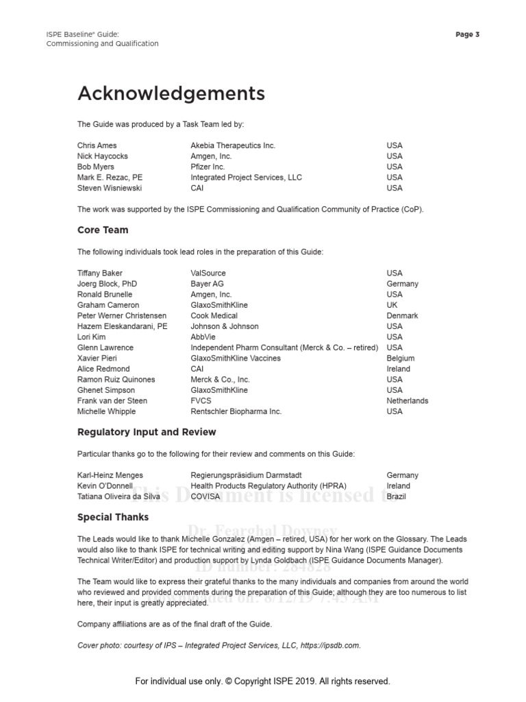 Ispe Baseline Guide V5 Commissioning And Qualification