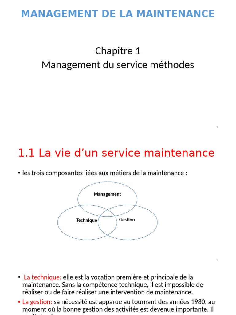 CH-1-Management Du Service Méthodes | PDF | Inventaire