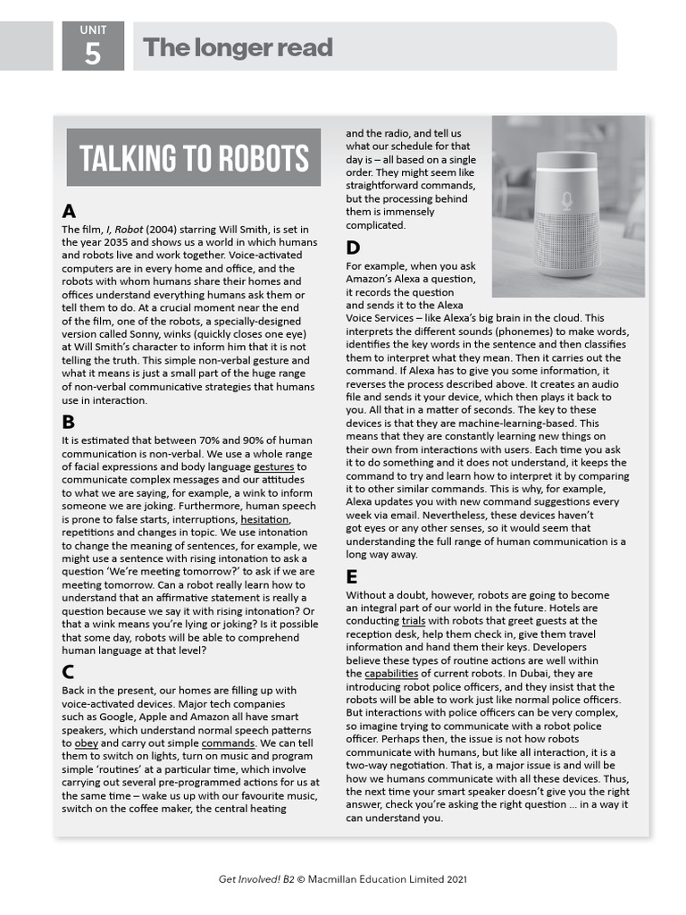 GI B2 U5 The Longer Read | PDF | Communication | Nonverbal Communication