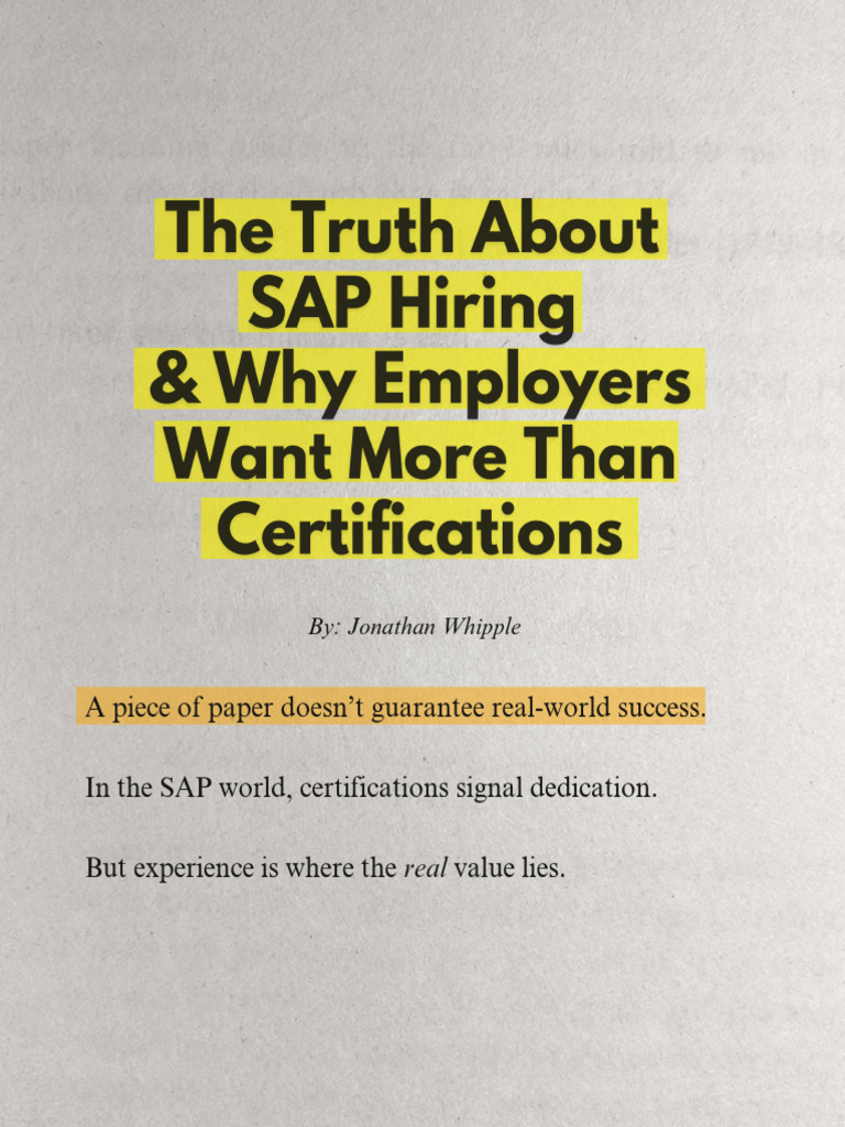 Value of Experience Over Certifications | PDF | Knowledge | Learning