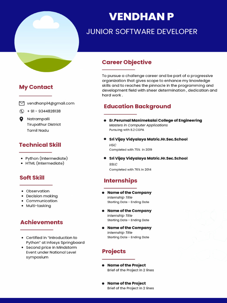 Paavai CV Format Old | PDF