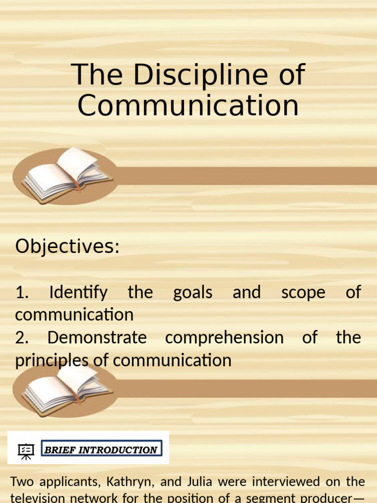 The Discipline of Communication | PDF | Communication | Identity ...