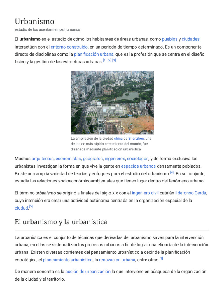Estudio del Urbanismo y Urbanística | PDF | Urbanismo | Planificación ...