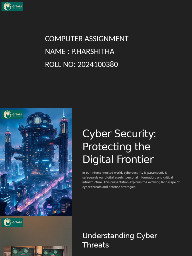 Cyber Security Protecting The Digital Frontier Harshitha | PDF ...