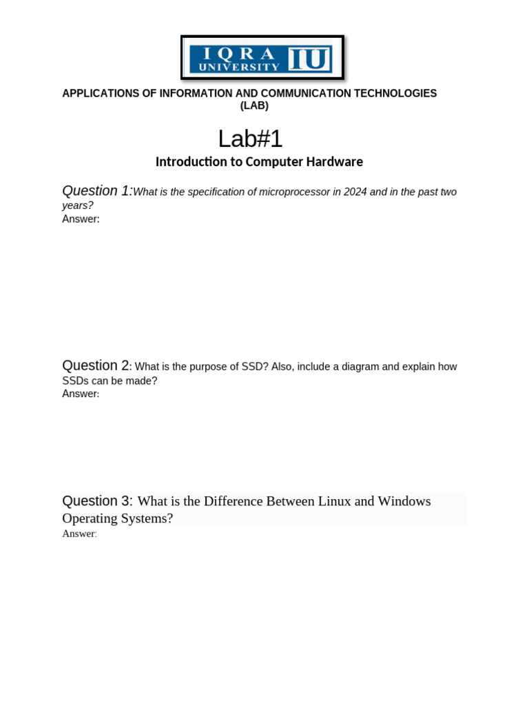 Labsheet 1 | PDF
