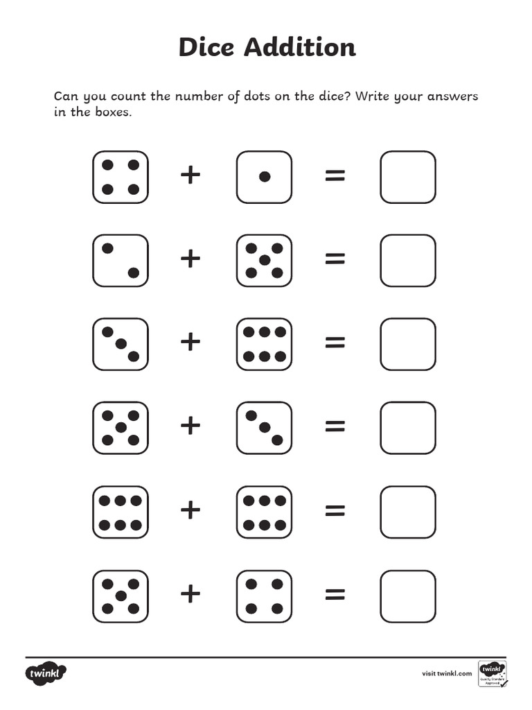 T M 1684319824 Dice Addition Worksheet Ver 1 | PDF