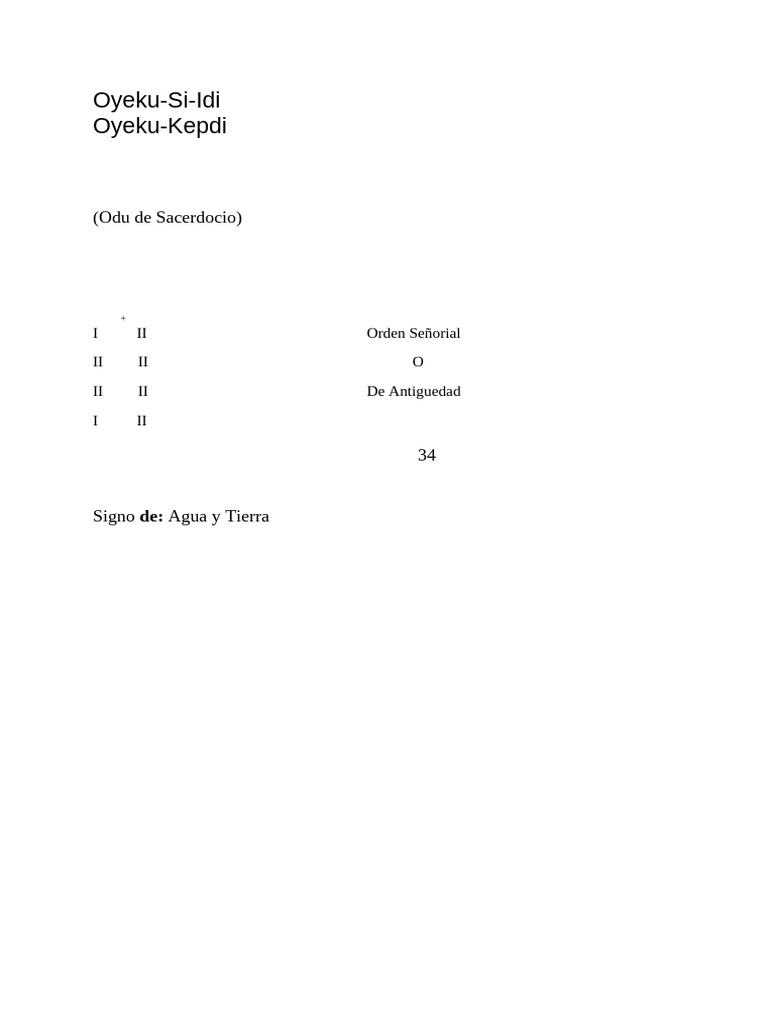 Oyeku SI IDI O ODI | PDF