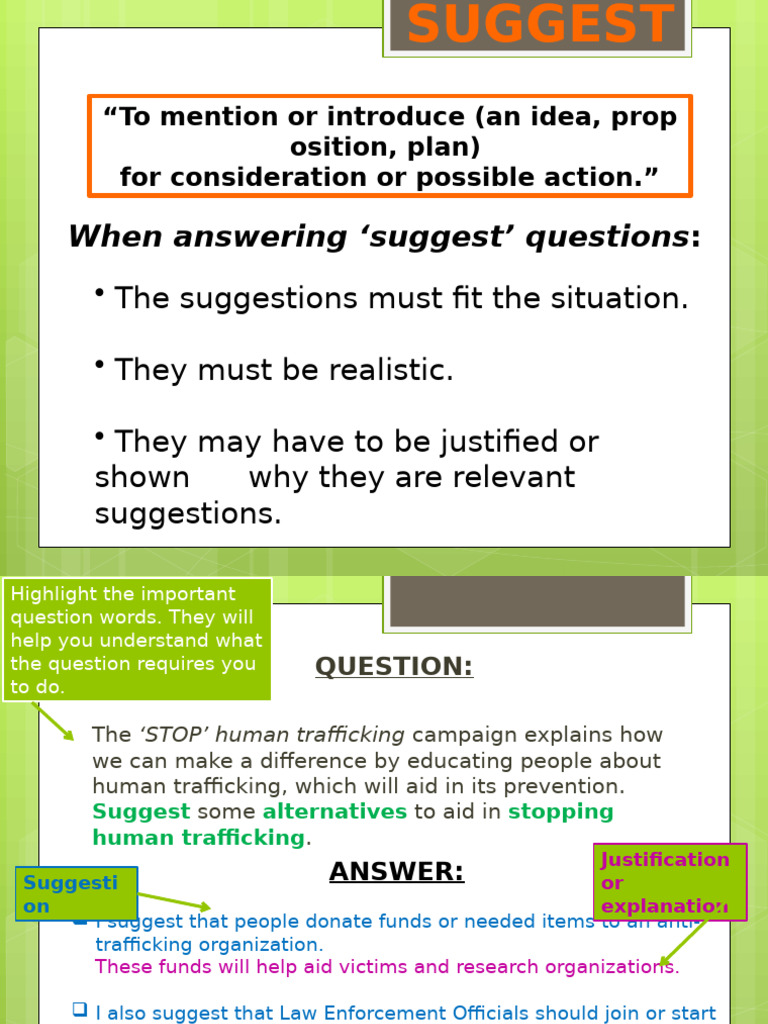 How To Answer Comprehension Questions | PDF | Knowledge | Human Trafficking